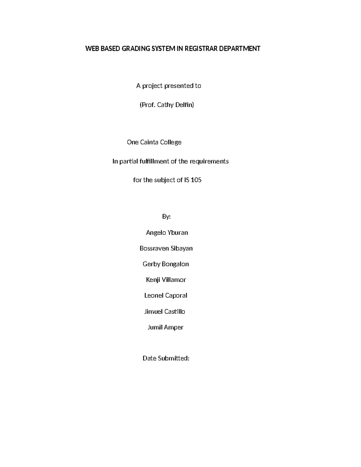 EA- Final-PROJ - WEB BASED GRADING SYSTEM IN REGISTRAR DEPARTMENT A ...