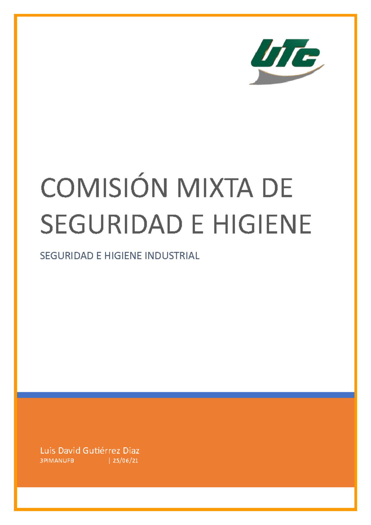 Comisión Mixta DE Seguridad E Higiene industrisl - Luis David Gutiérrez ...