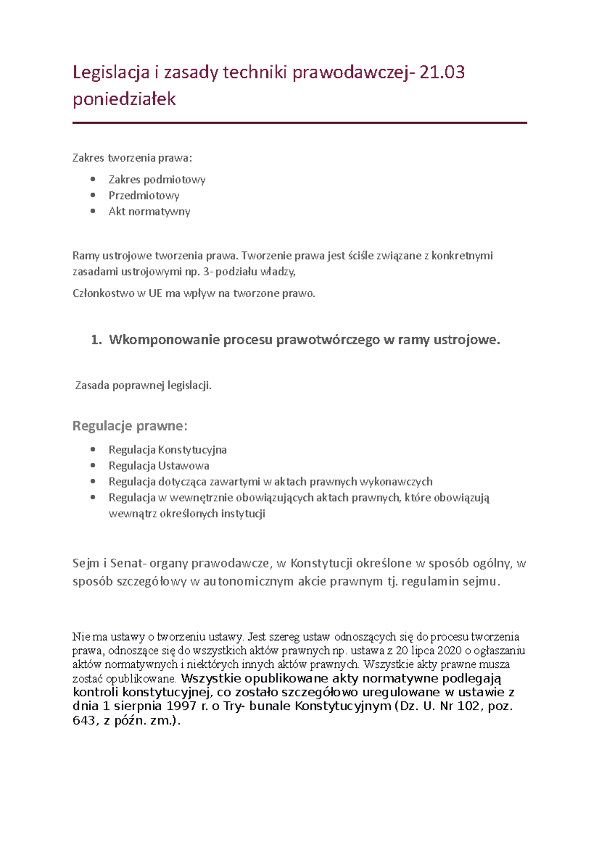 Legislacja i zasady techniki prawodawczej 21 - Legislacja i zasady ...
