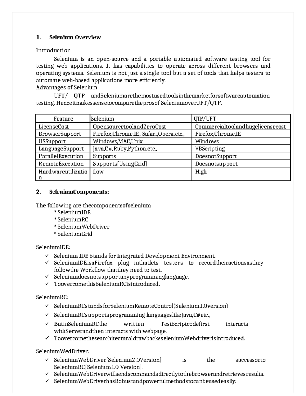 Selenium Notes copy - Selenium Overview Introduction Selenium is an ...