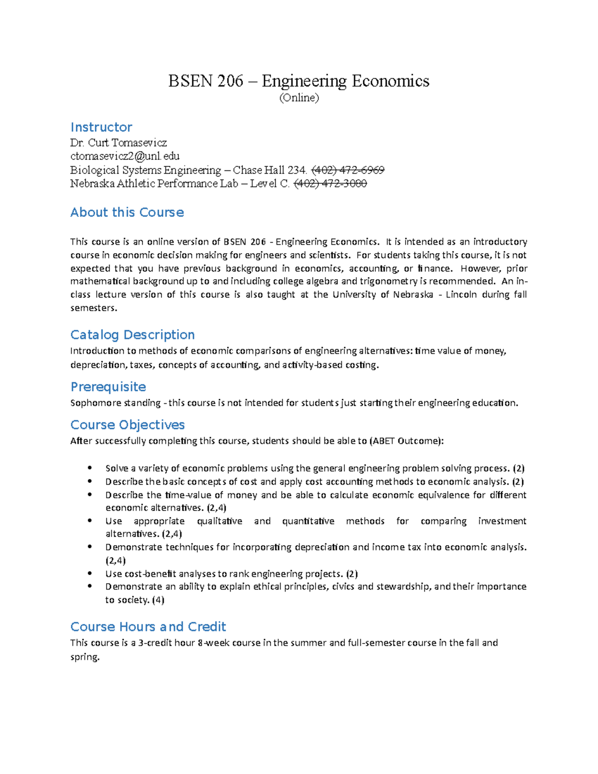 Syllabus - BSEN 206 - Online (Spring 2023)-1 - BSEN 206 – Engineering ...