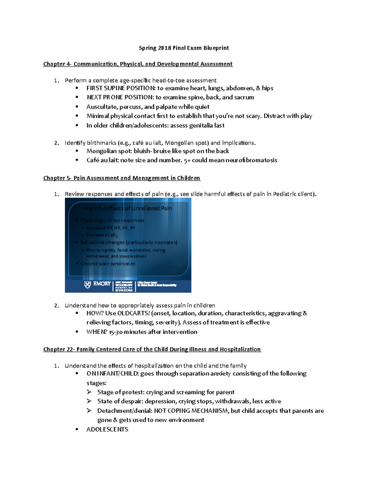 Finals Blueprint - SYUDY GUIDE FOR THE ENTIRE COURSE - Spring 2018 ...