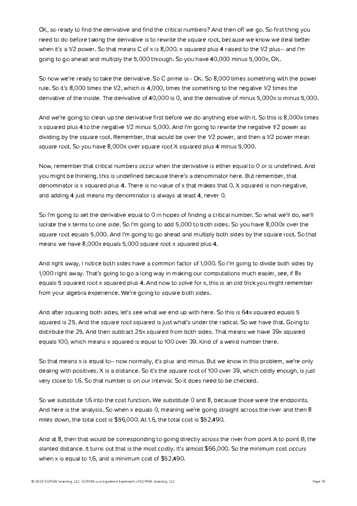 Calculus l Unit 4 Tutorials PDF5 - OK, so ready to find the derivative ...