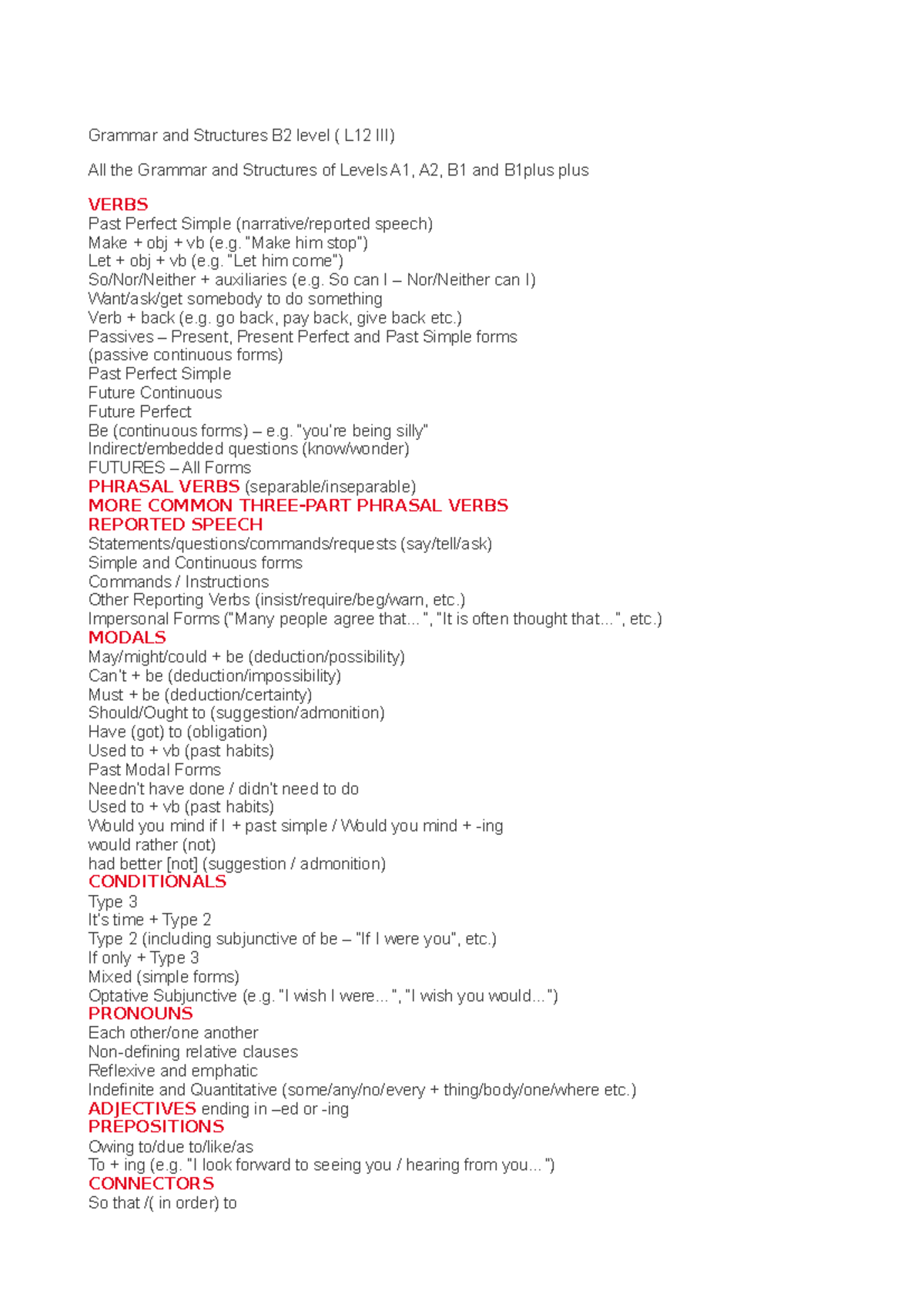 Grammar and Structures B2 level - “Make him stop”) Let + obj + vb (e ...