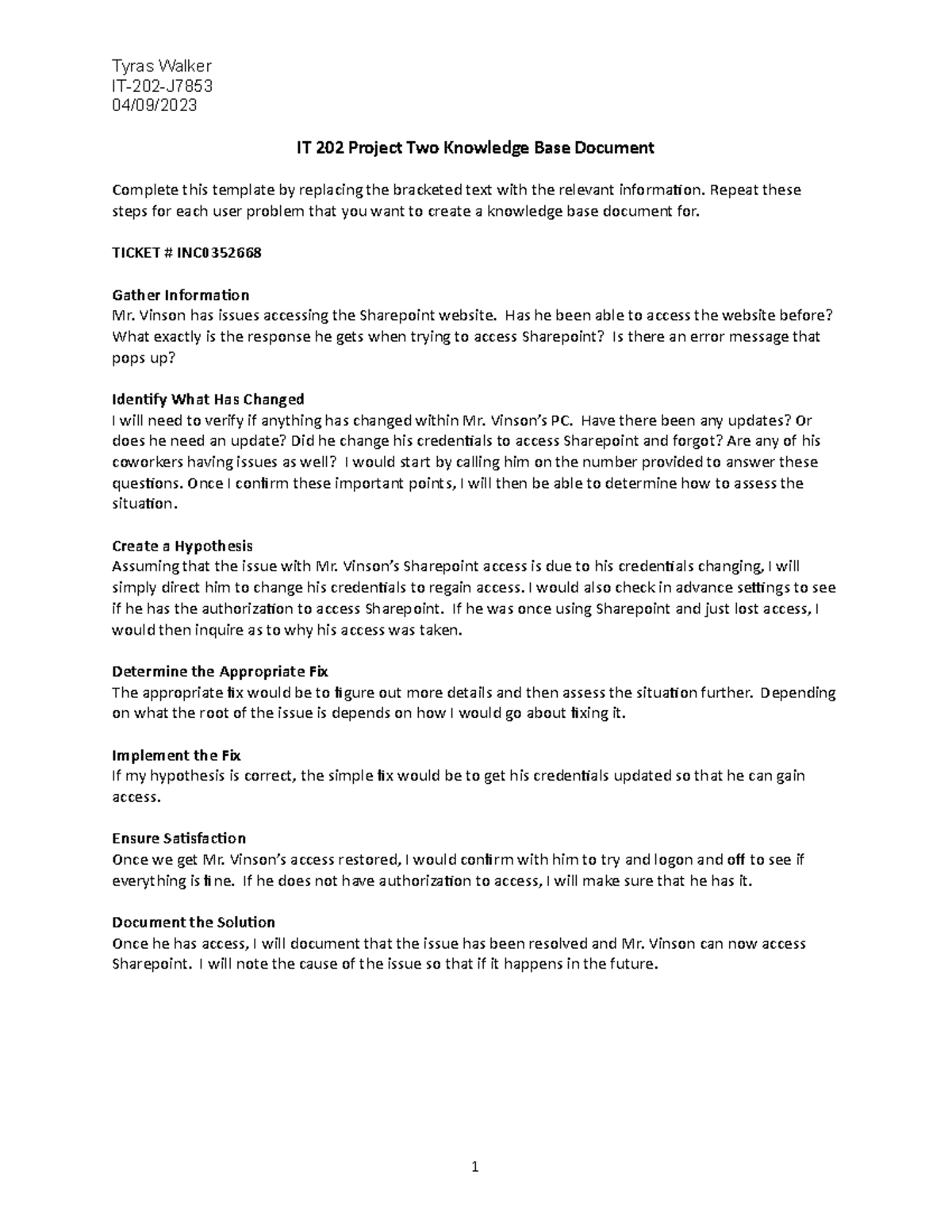 IT 202 Project Two Tyras Walker - IT-202-J 04/09/ IT 202 Project Two ...