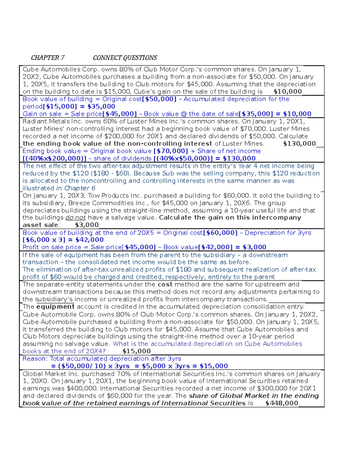 Chapter 7 Connect Questions - CHAPTER 7 CONNECT QUESTIONS Cube ...