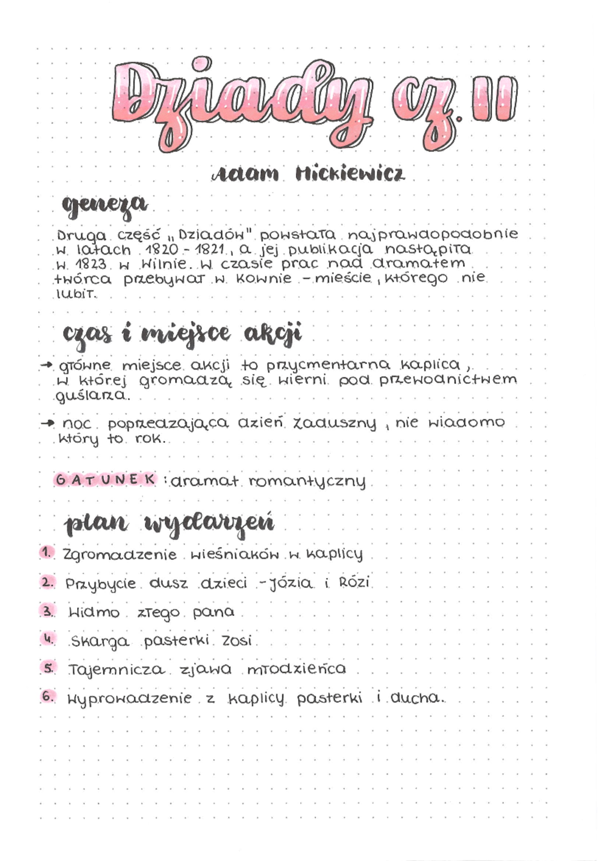 Dziady cz - Adam Mickiewicz yeneza Druga czesc 11 powstata ...