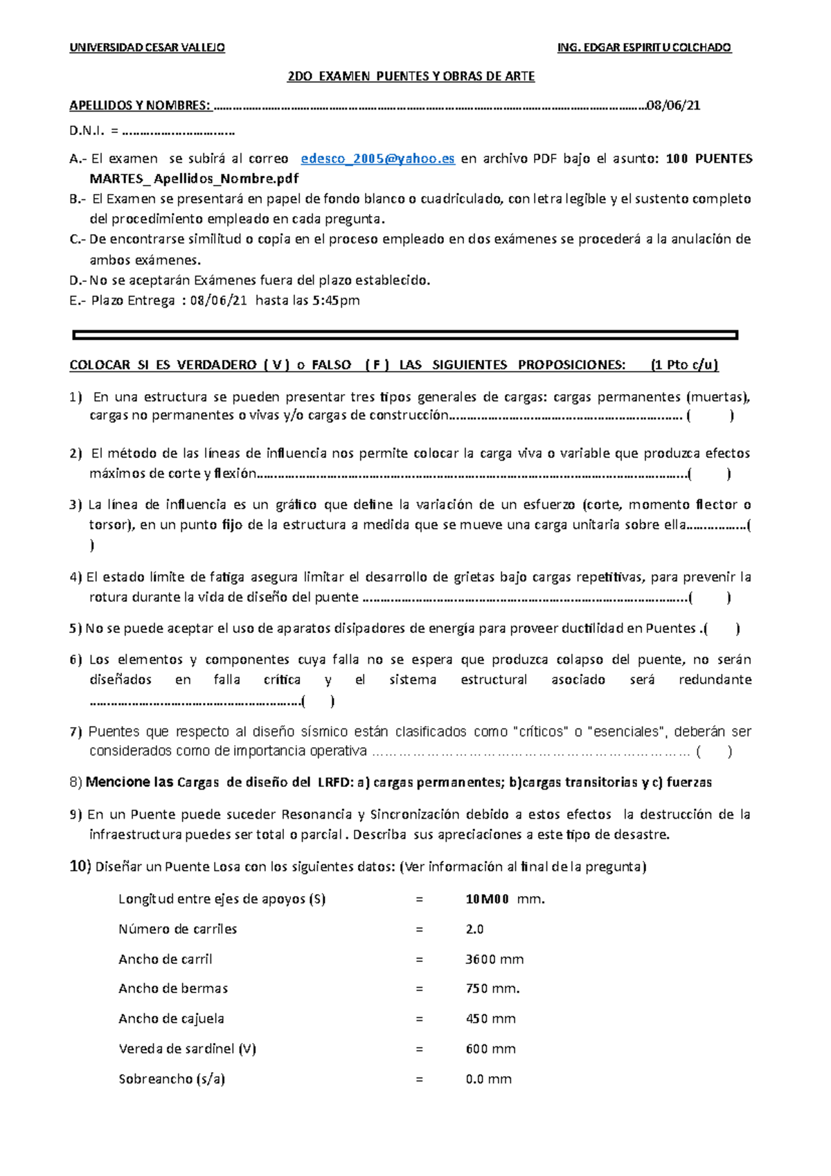 100) 2DO Examen Puentes 08-06-21 ingeniería civil campus apuntes del ...