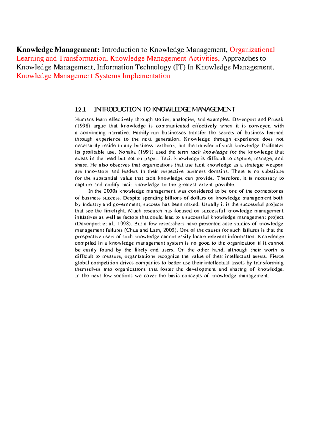 BI Module 4 - Knowledge management - Knowledge Management: Introduction ...