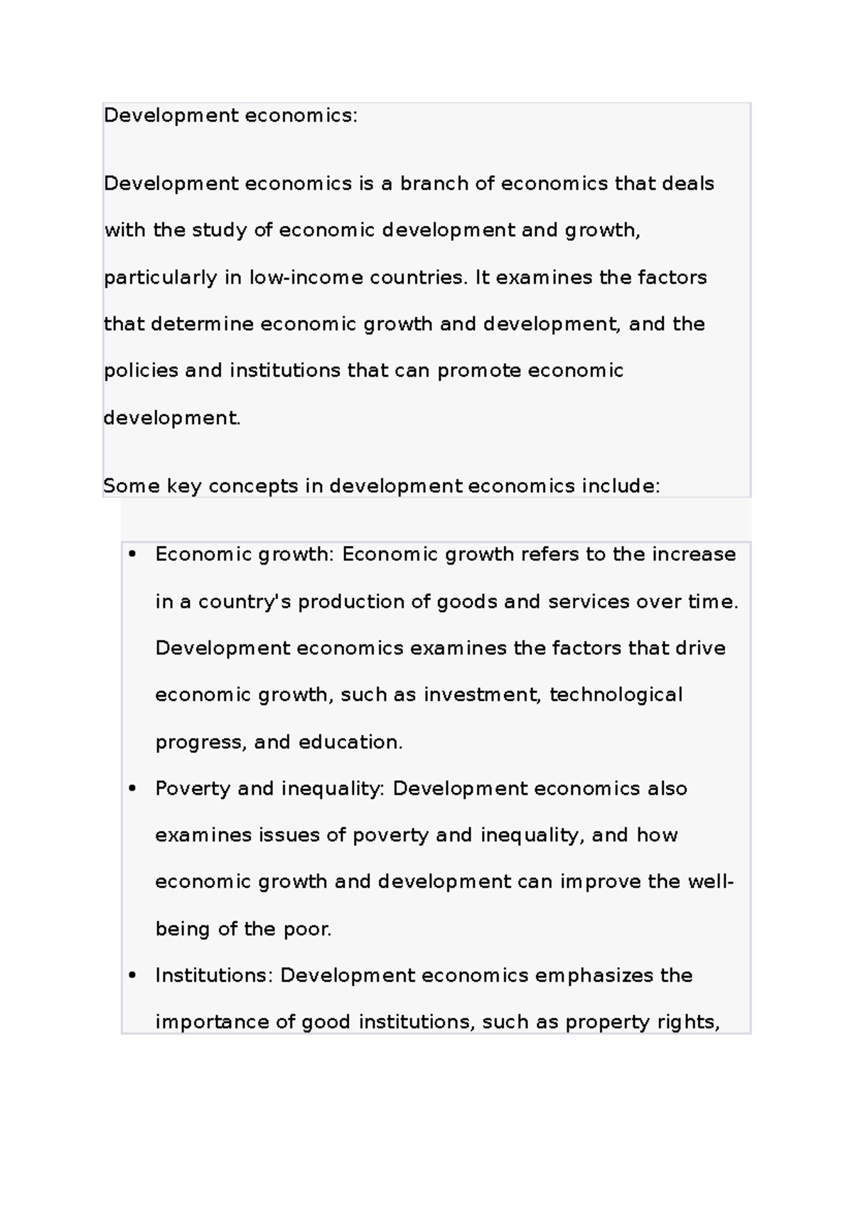 Development economics - Development economics: Development economics is ...