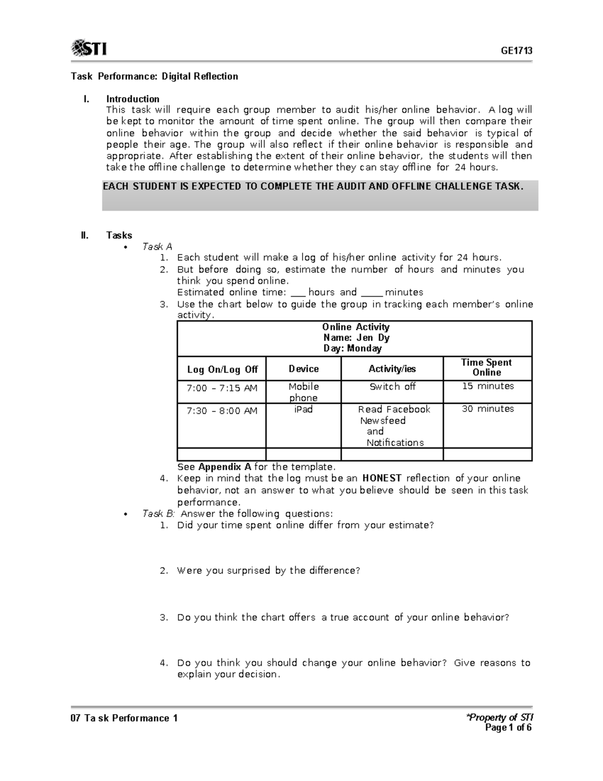 07 Task Performance 1 Pre-Finals - EACH STUDENT IS EXPECTED TO COMPLETE ...