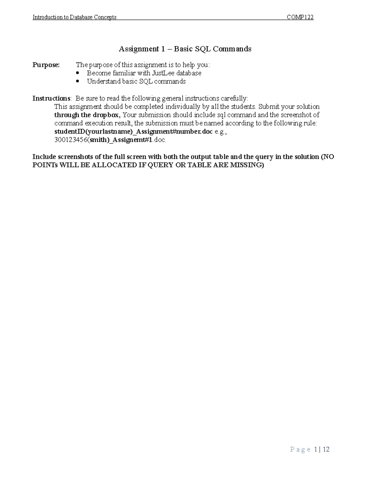 301280909pandyaassignment2 Assignment 1 Basic Sql Commands Purpose The Purpose Of This 6760