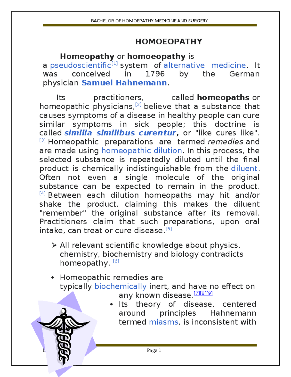 Homoeopathy - It was conceived in 1796 by the German physician Samuel ...