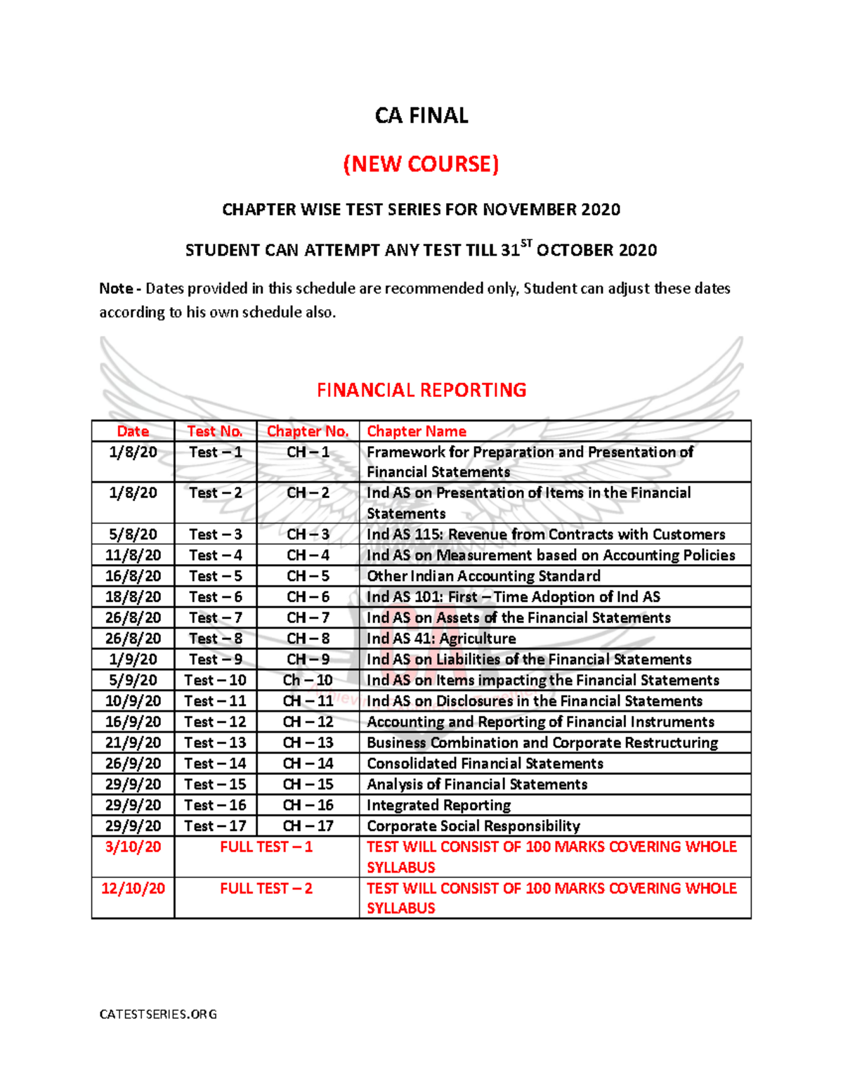 Ca final new chapter wise nov 2020 with dates 5f0c0f956293 c - CA FINAL ...