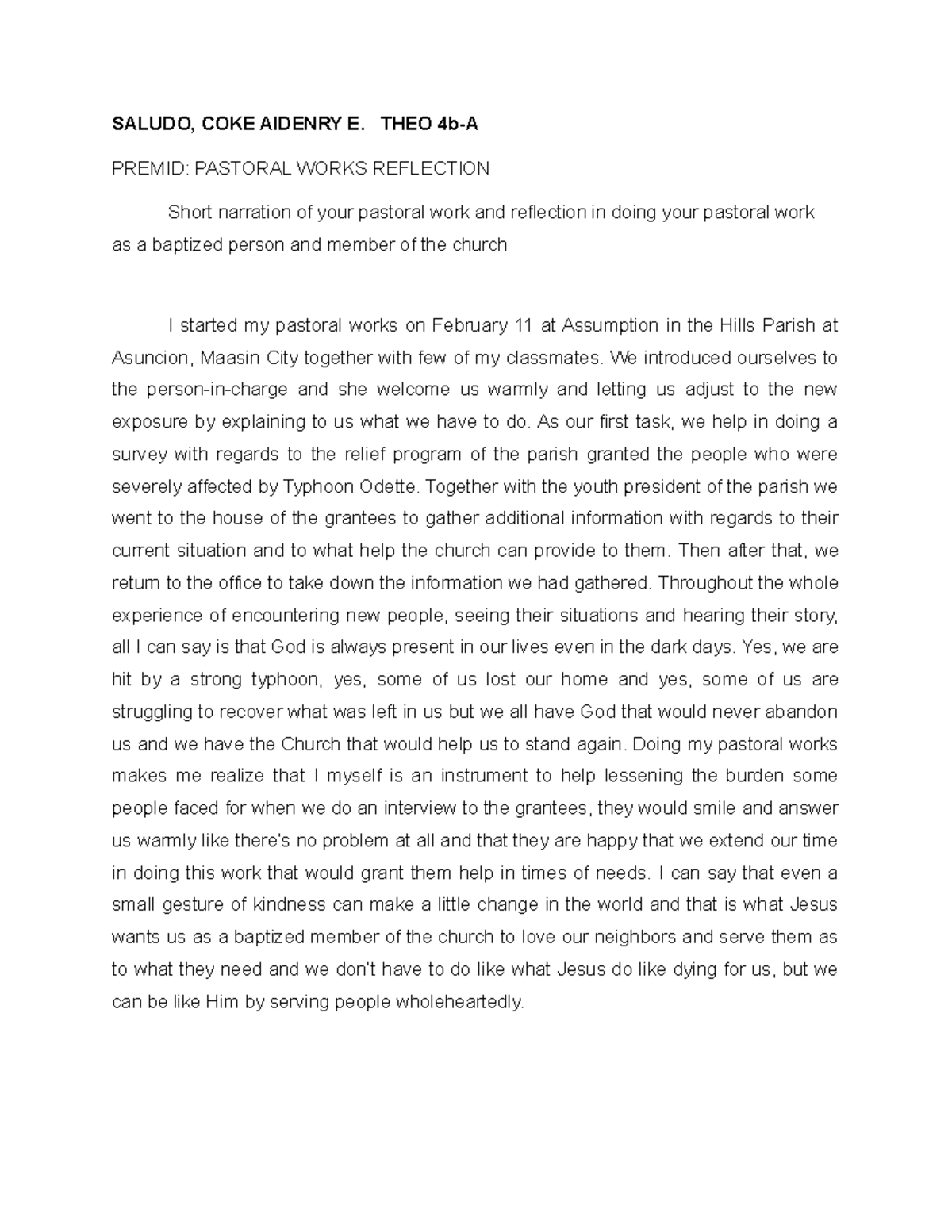 pastoral reflection kutob finals na 101910 - PREMID: PASTORAL WORKS ...