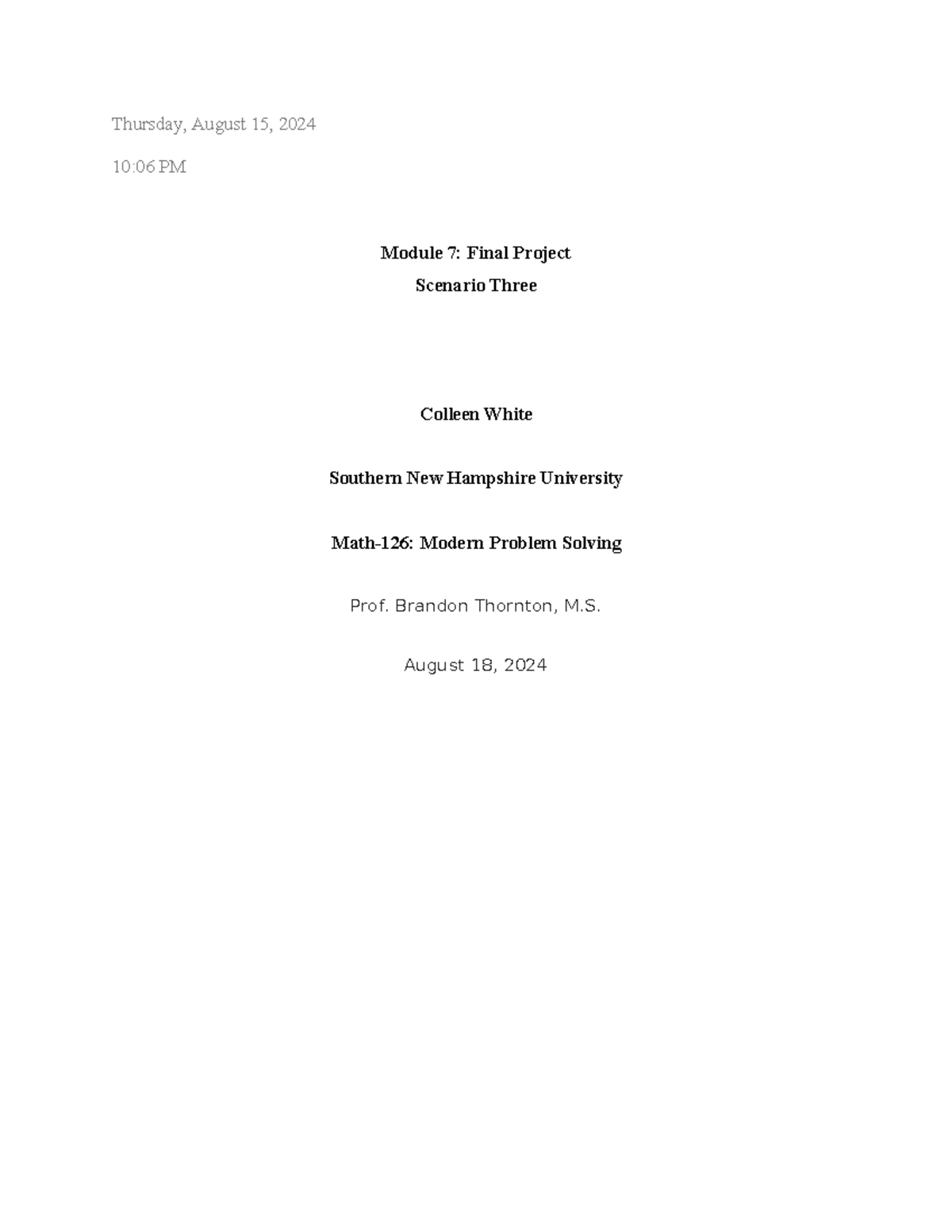 Module 7 final project - Thursday, August 15, 2024 10:06 PM Module 7 ...