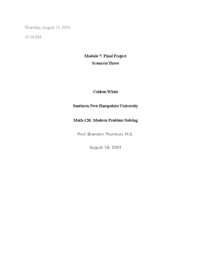 Math 126 Module 3 - Got an A - Morgan Ralston Math 126 Scenario 3 You ...