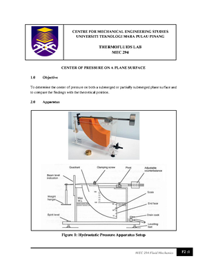 Lab Report Thermodynamic Marcet Boiler - 1 ABSTRACT This experiment is to observe the ...