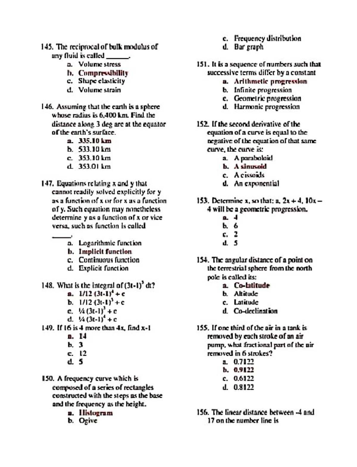 MATH854 84 - Bxbx - c. Frequency distribution 145. The reciprocal of ...