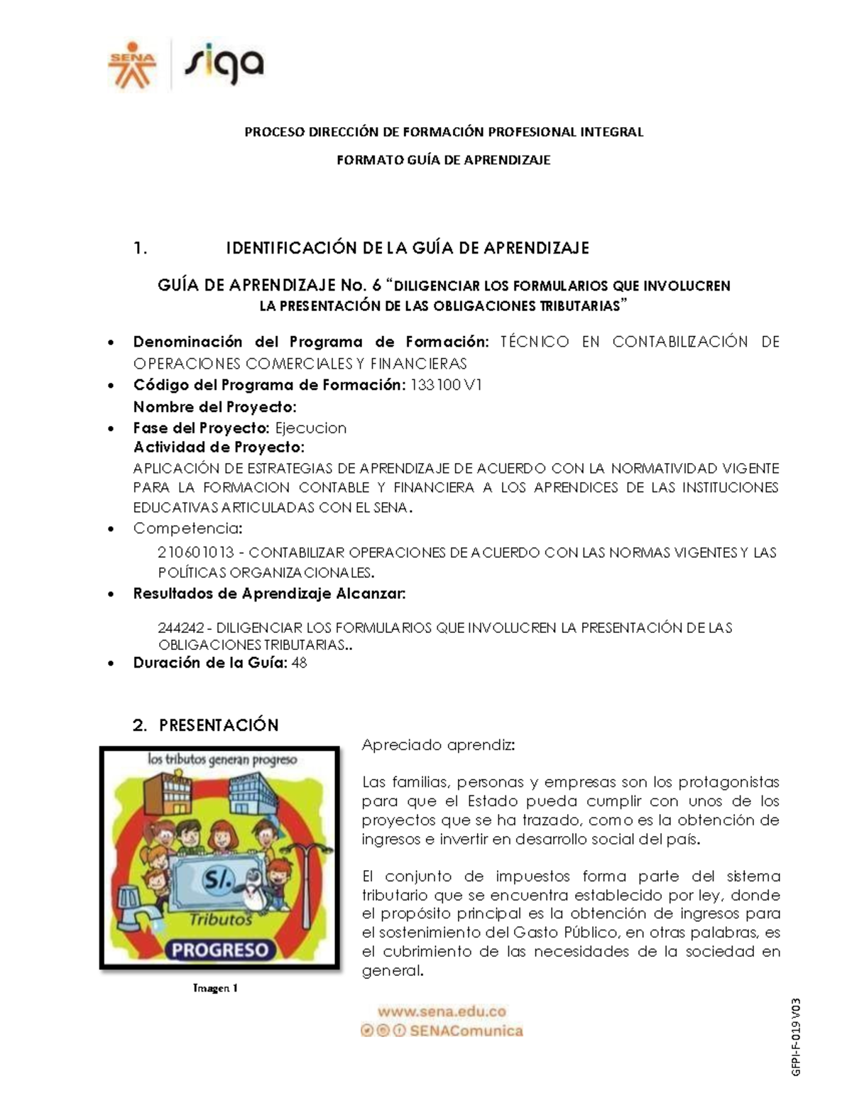 493460650- Fundamentos- Tribitarios - PROCESO DIRECCI”N DE FORMACI”N PROFESIONAL INTEGRAL ...