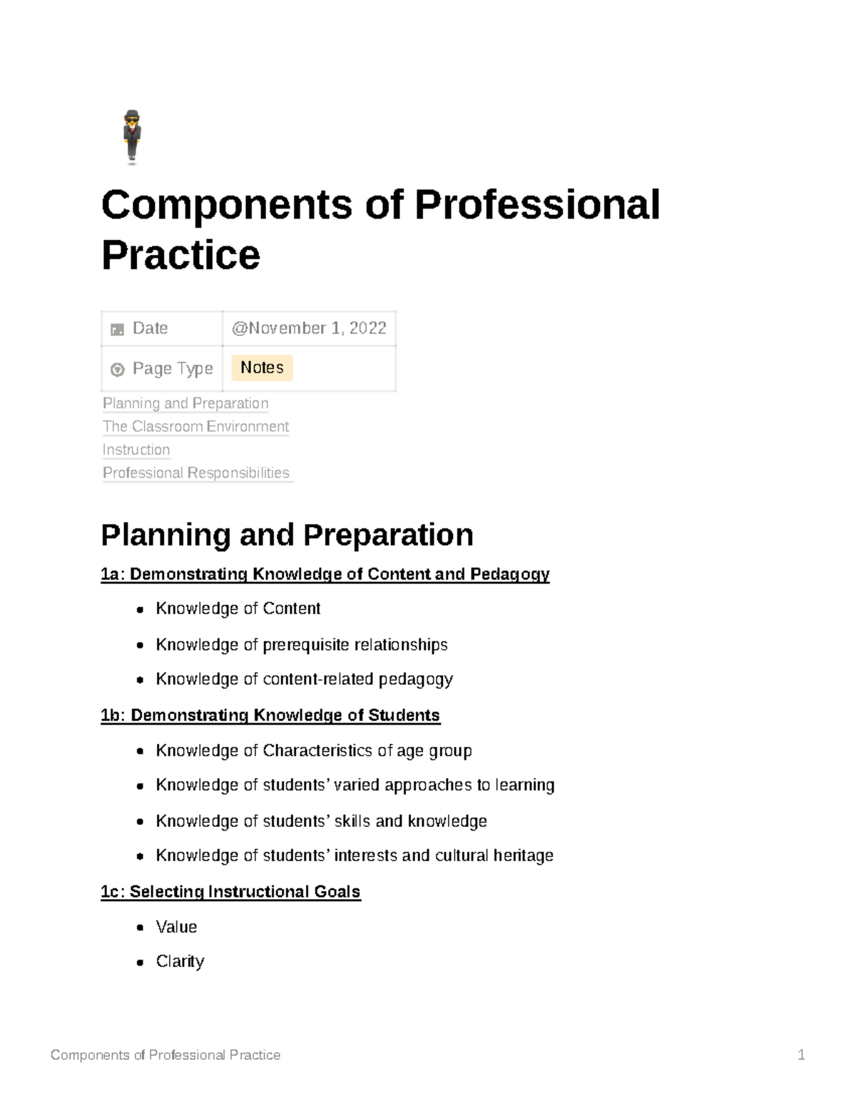 Components of Professional Practice - M Components of Professional ...
