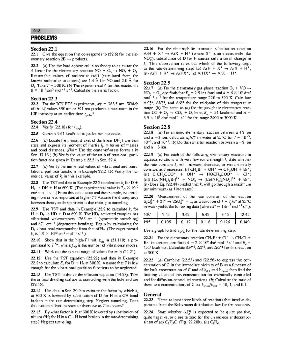 Physical Chemistry, 6th Edition-94 - Section 22. 22 Give the equation ...