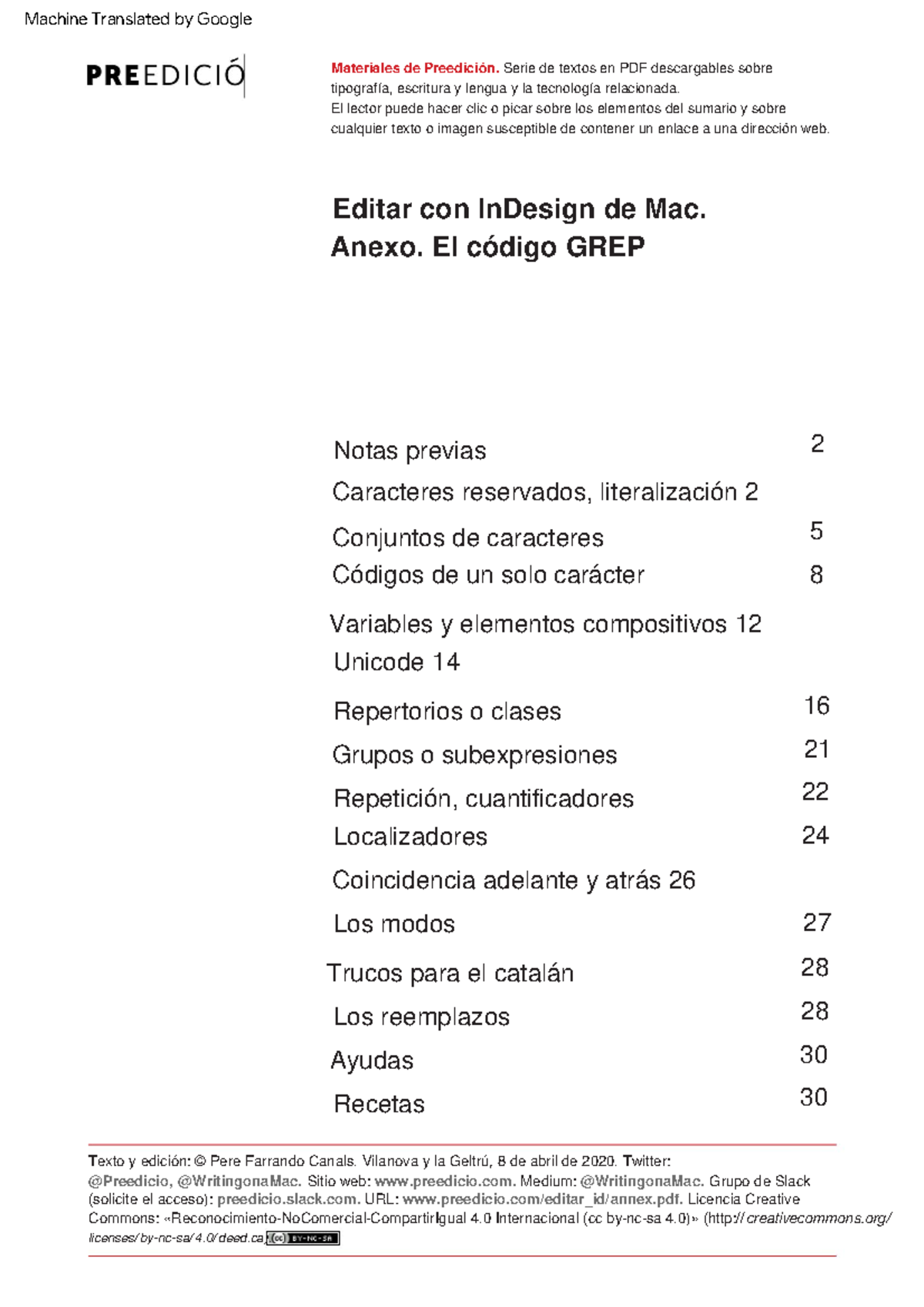 Tutorial GREP en castellano - Editar con InDesign de Mac. Anexo. El ...