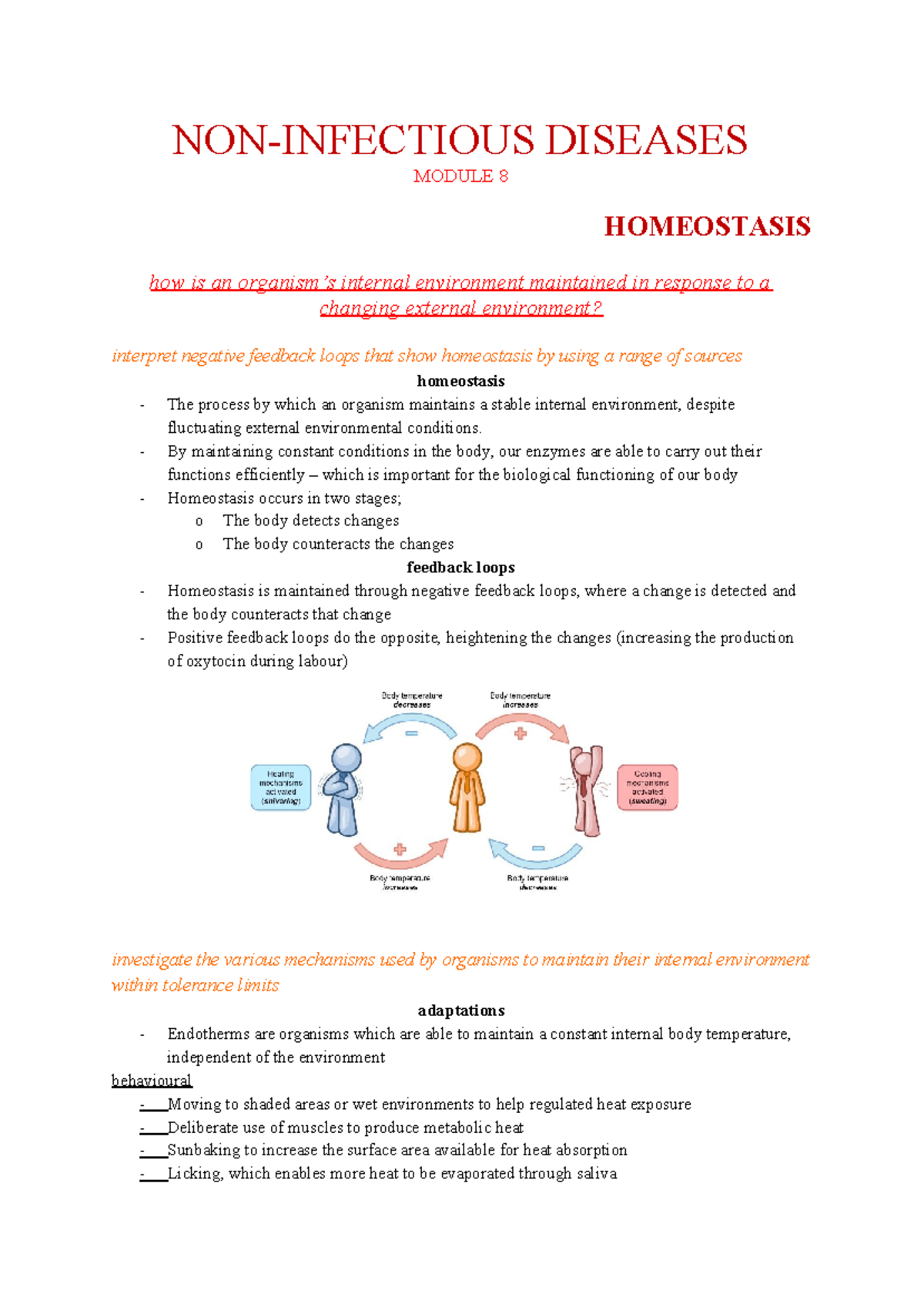 Module Eight - Non-Infectious Diseases - NON-INFECTIOUS DISEASES MODULE ...
