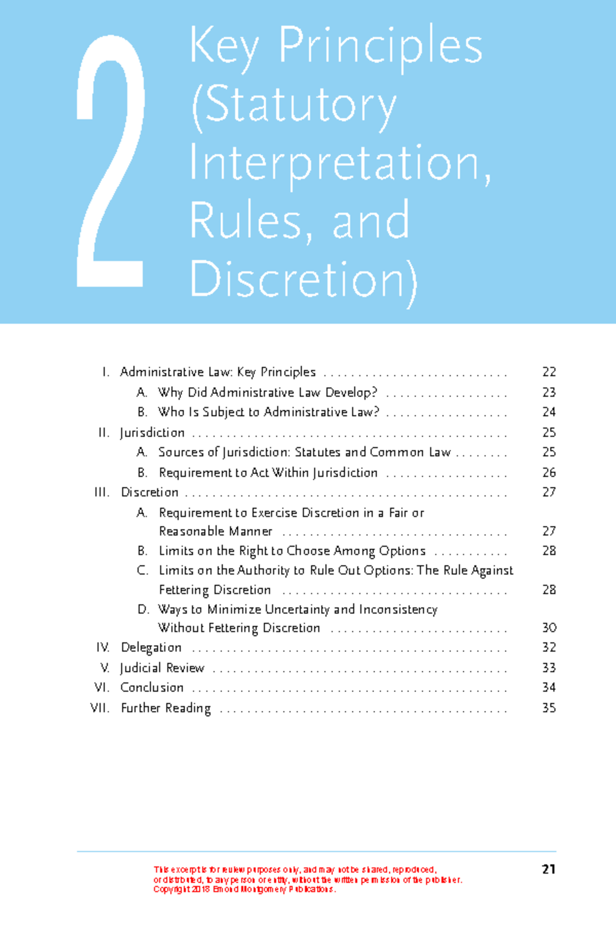 Alp-02 - 21 Key Principles (Statutory Interpretation, Rules, and 2 Discretion) I. Administrative ...