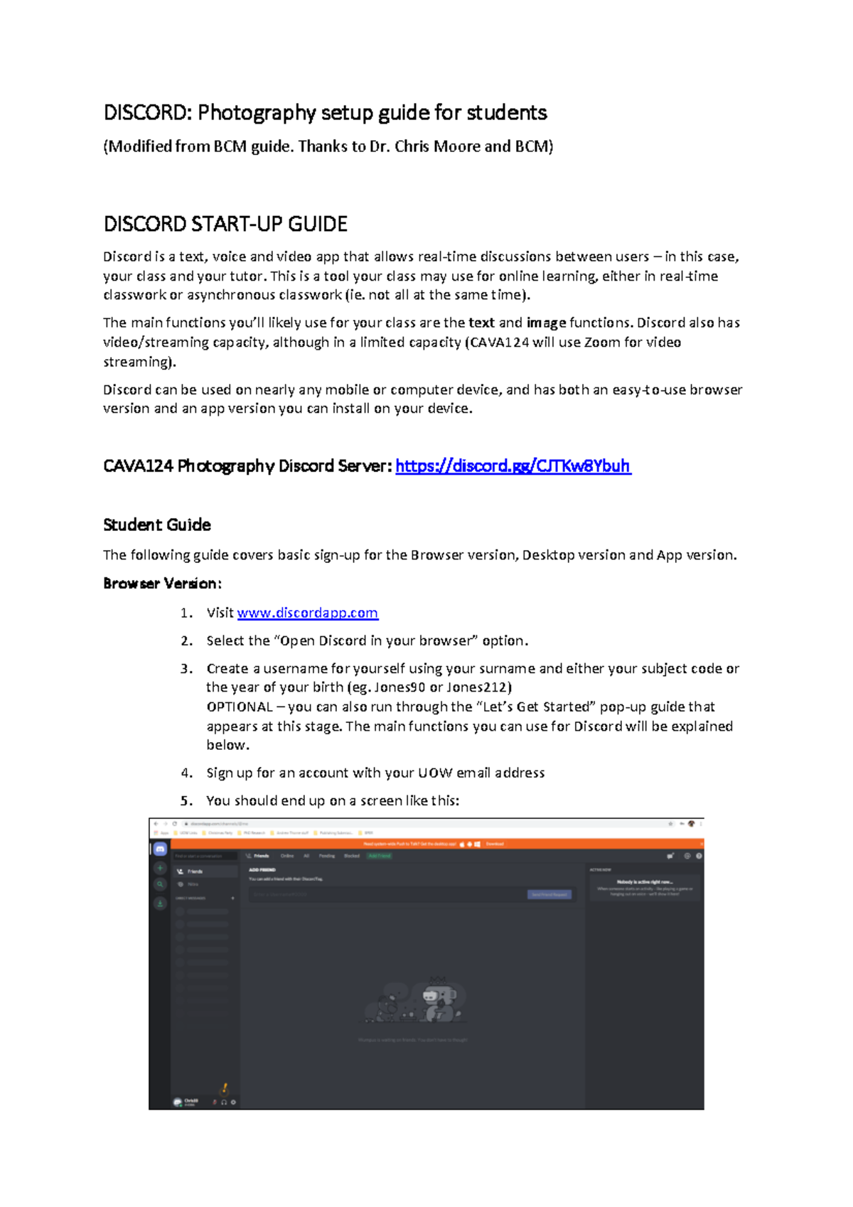 Discord Photo Setup guide - DISCORD: Photography setup guide for ...