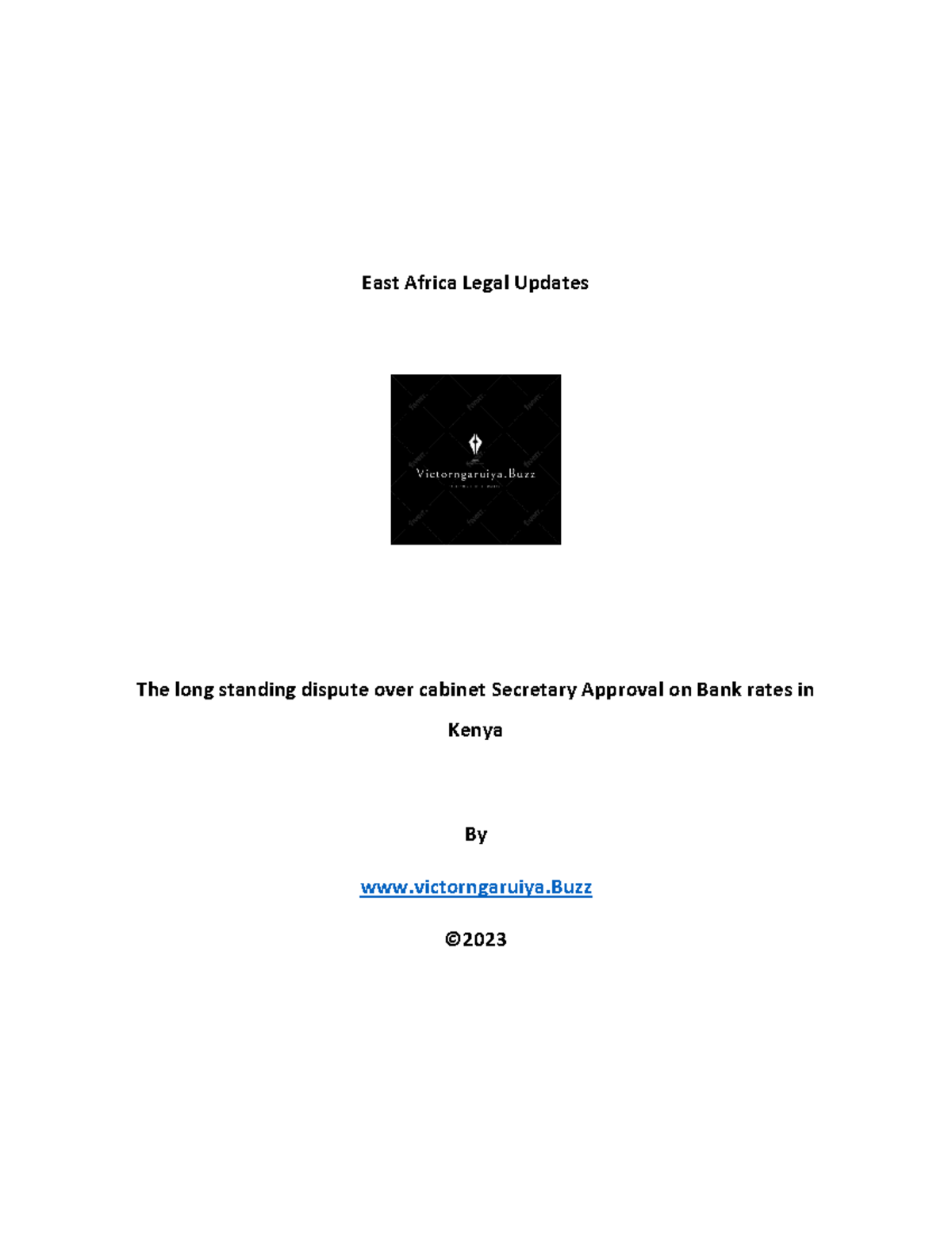 East Africa Legal Updates-035-The long standing dispute over cabinet ...