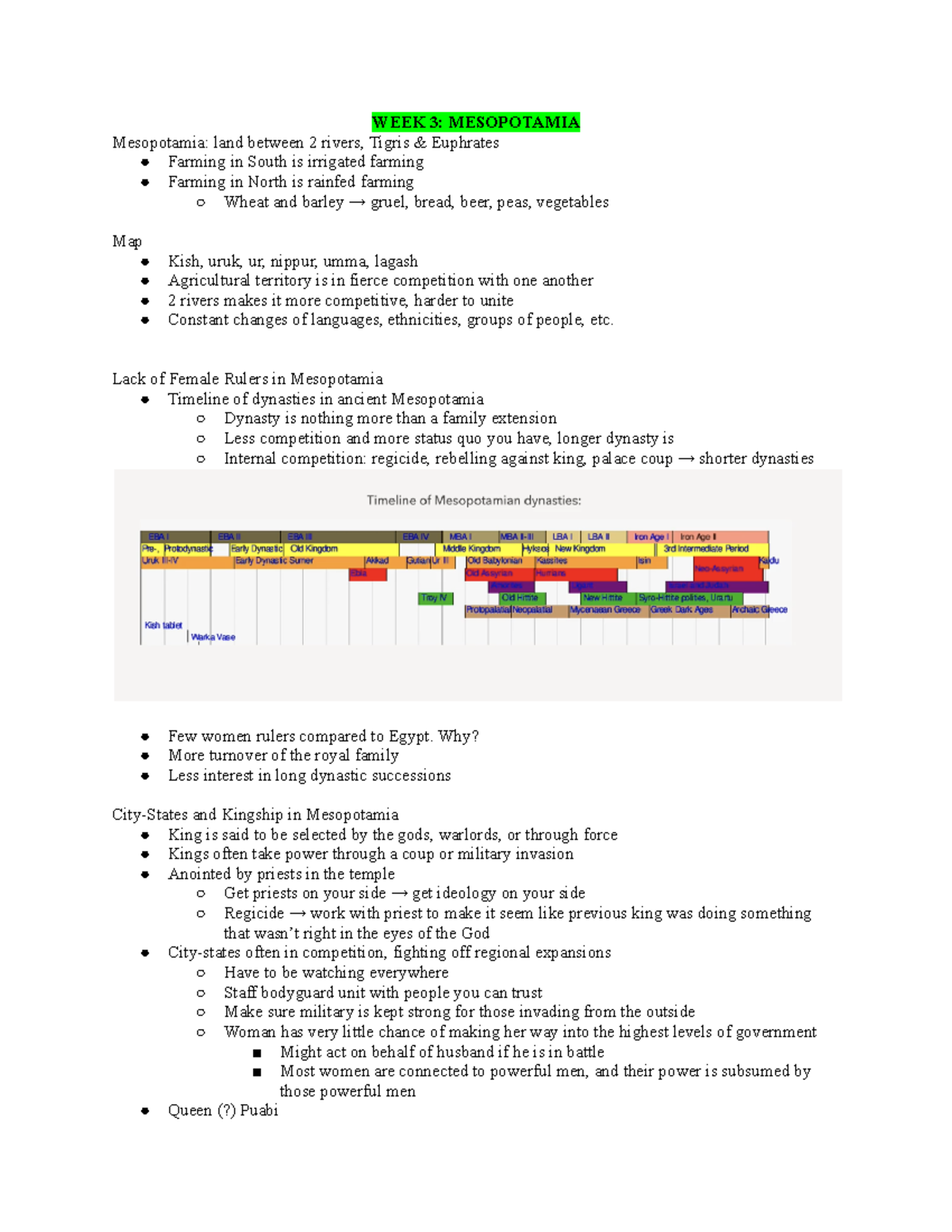 WEEK 3 Mesopotamia - WEEK 3: MESOPOTAMIA Mesopotamia: land between 2 ...