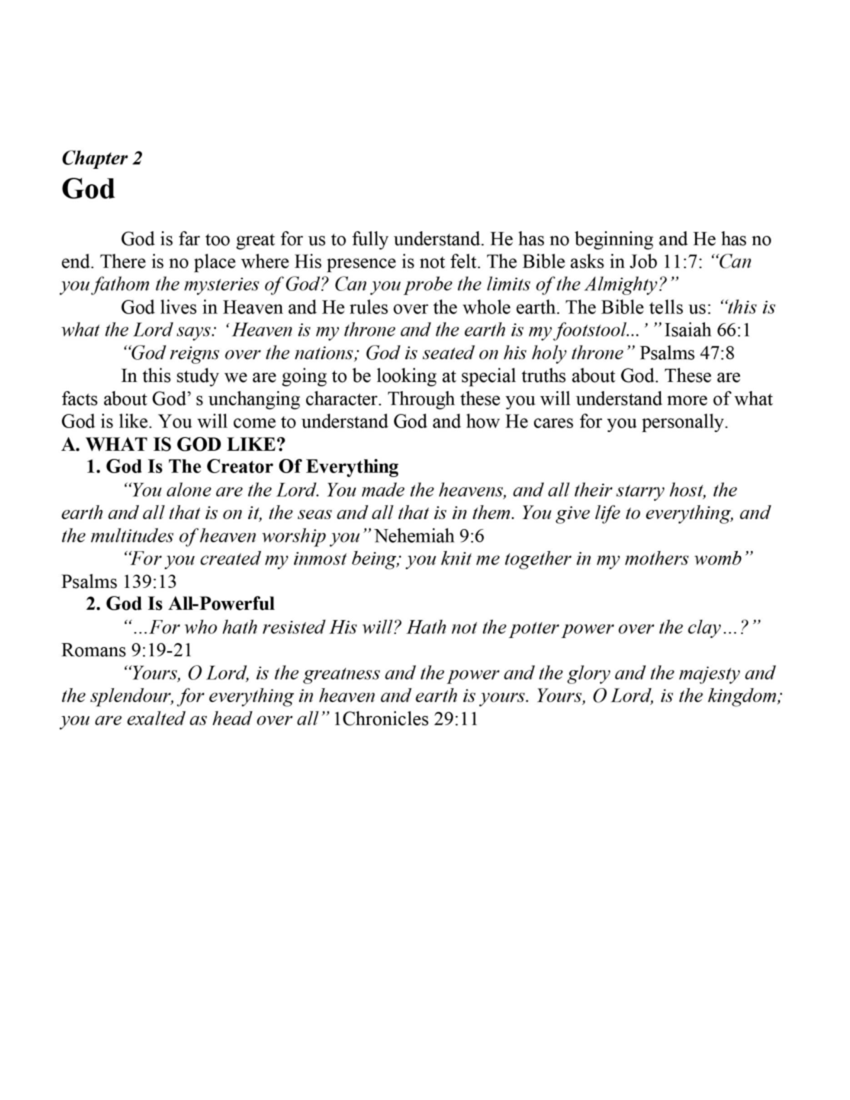 Chapter-2-GOD - guide in oneself - Chapter 2 God God is far too great ...