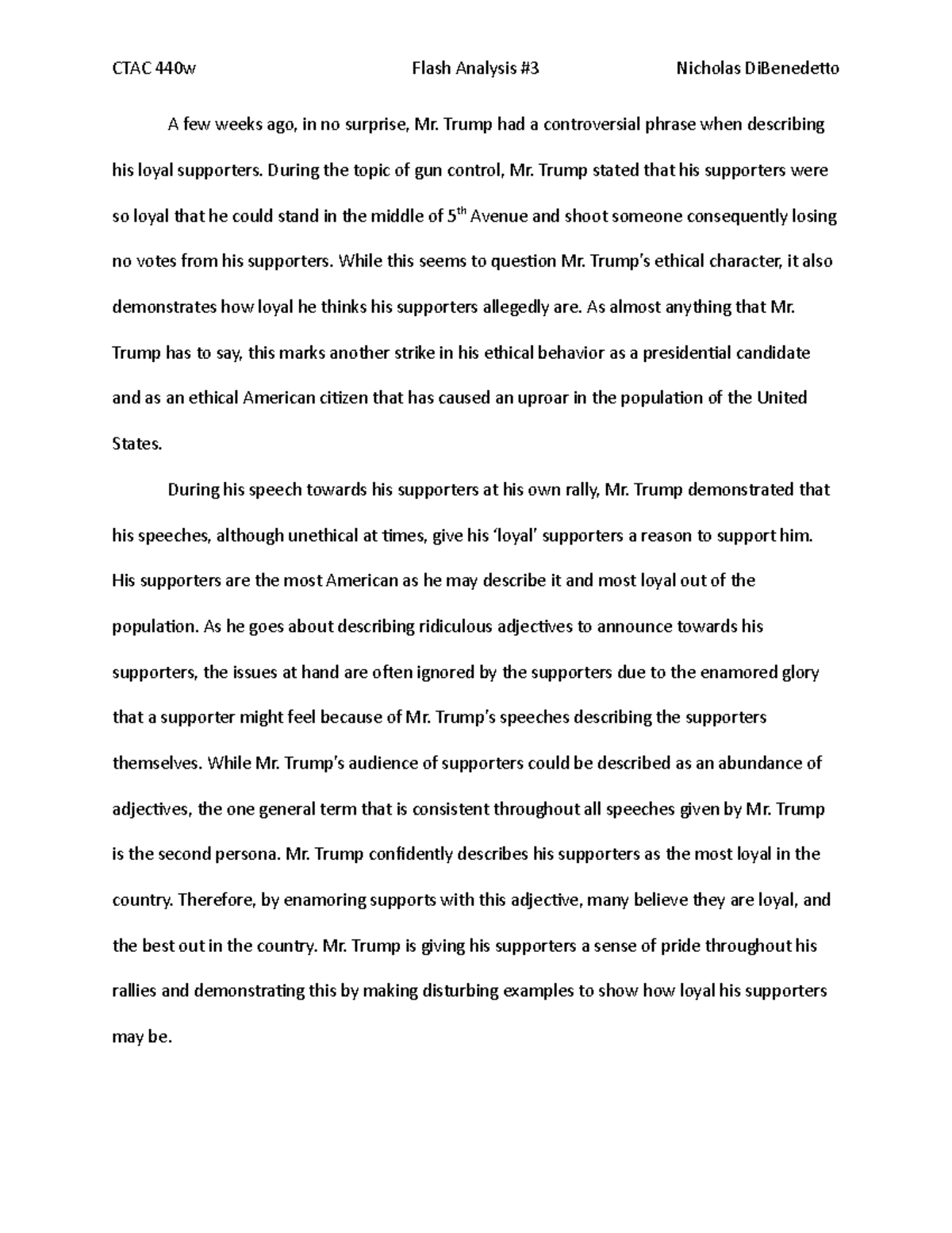 Flash Analysis #3 - Mandatory weekly essay assignments - CTAC 440w ...