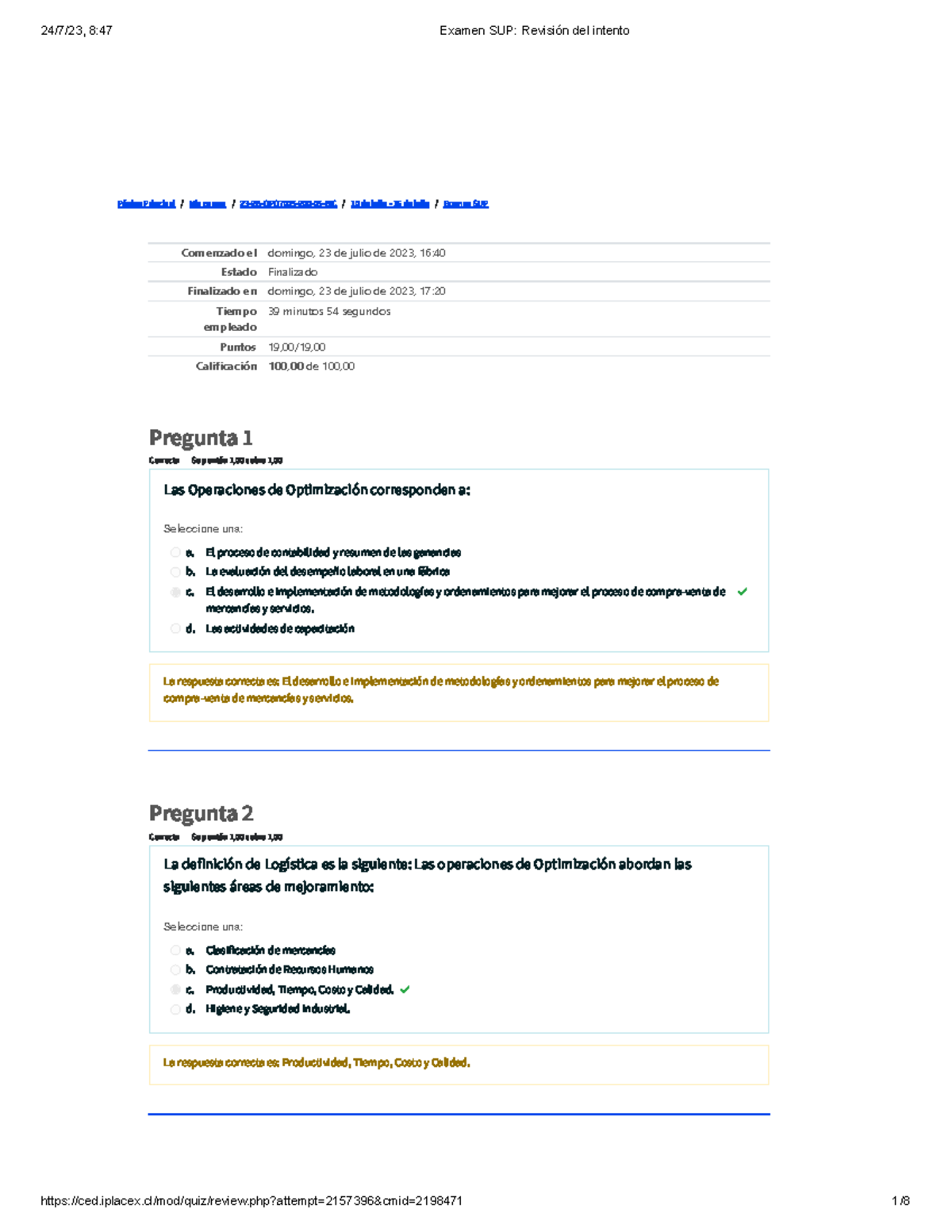 Examen SUP operaciones de optimizacion - Página Principal / Mis cursos ...
