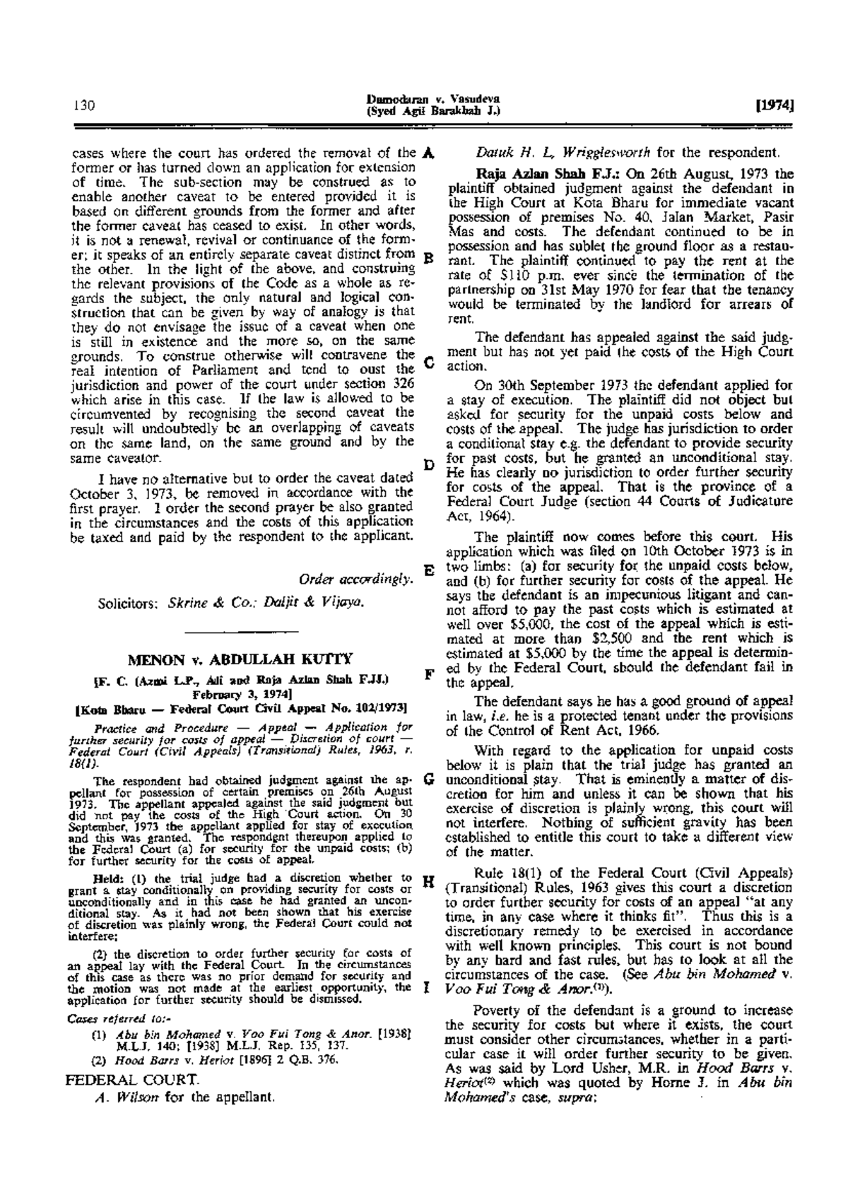 2. Menon v Abdullah Kutty - Civil Procedure - Studocu
