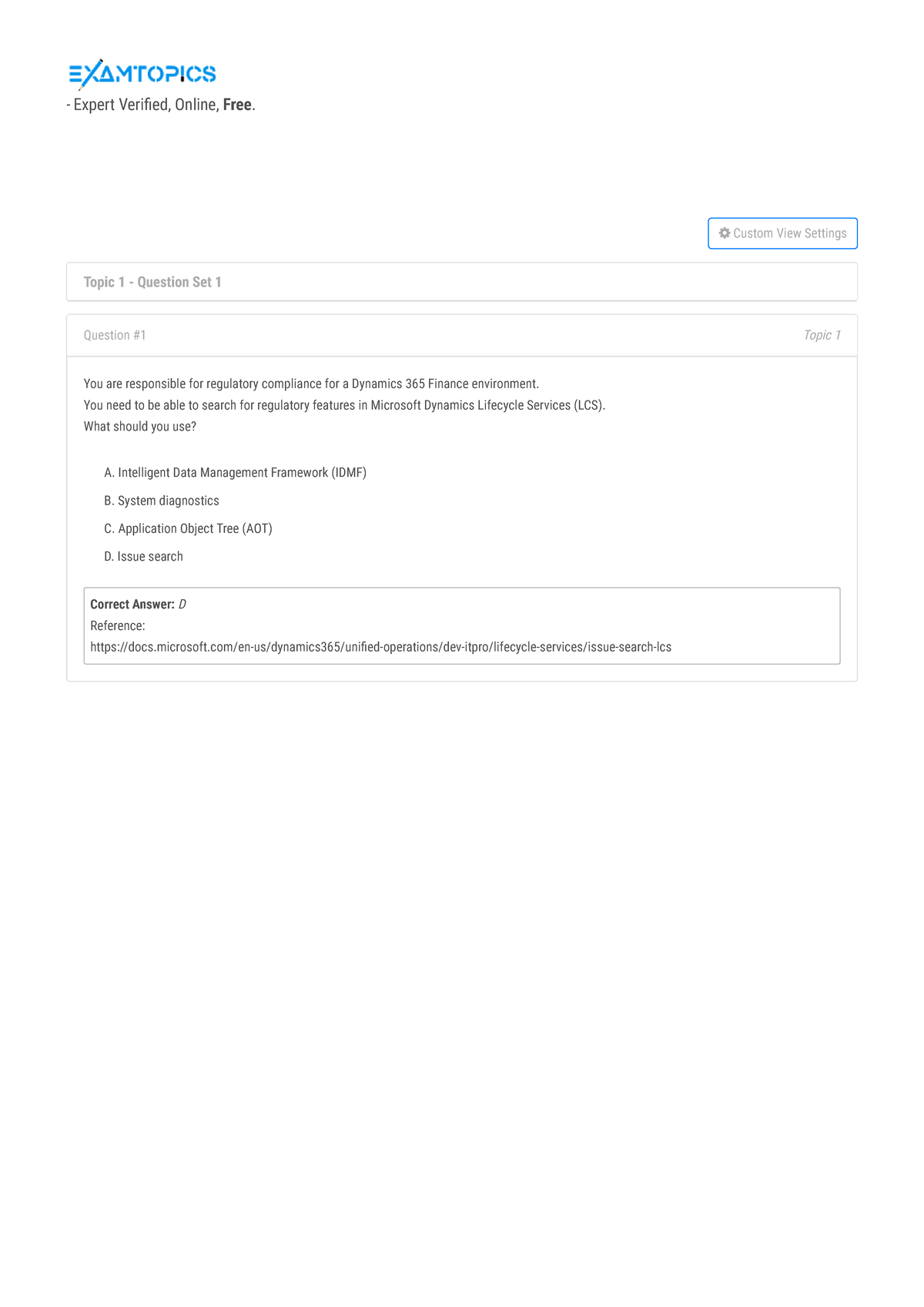 MB-300 Exam – Free Actual Q As, 3321 - Expert Veried, Online, Free ...