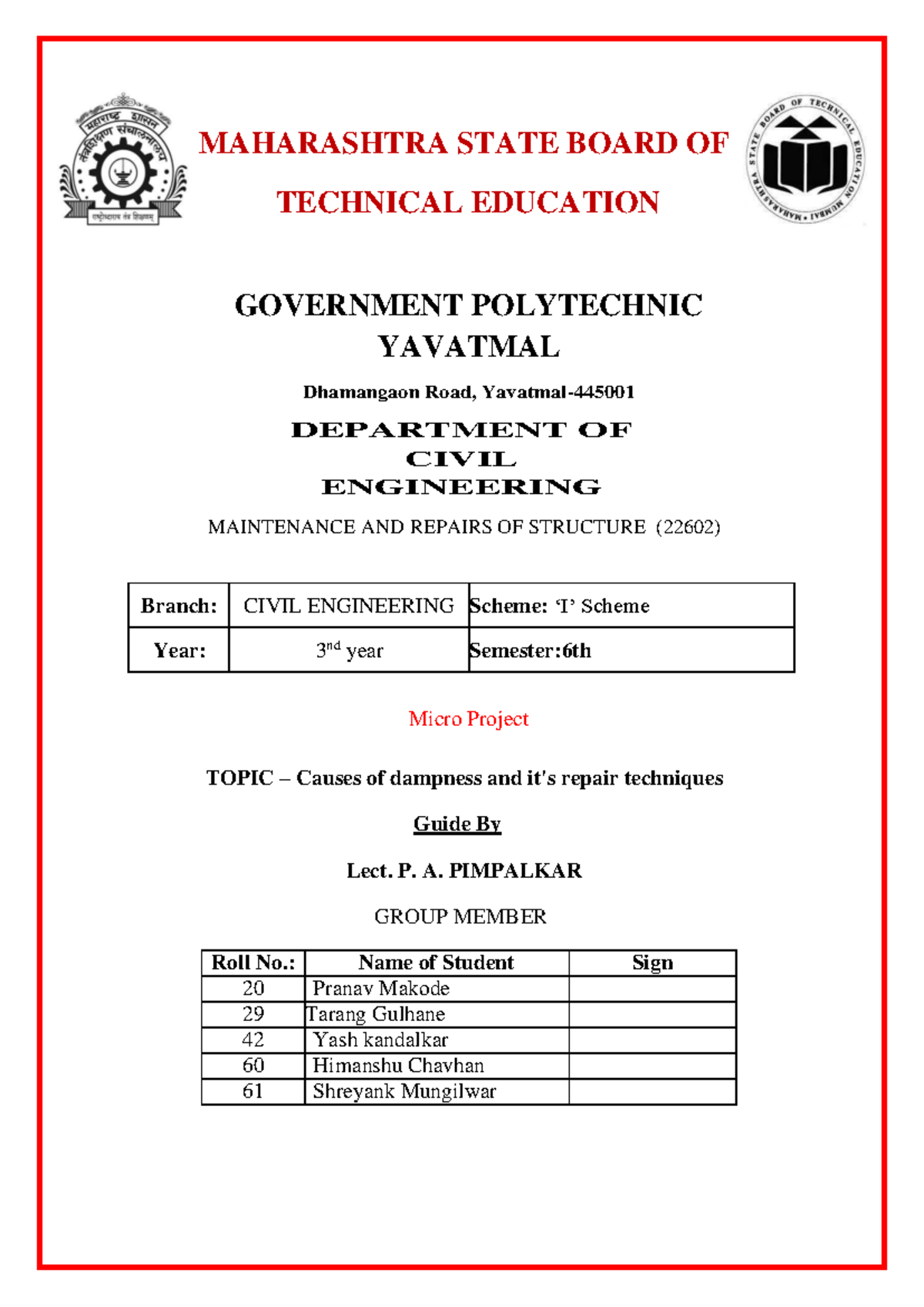 22602-1 - MAHARASHTRA STATE BOARD OF TECHNICAL EDUCATION GOVERNMENT ...
