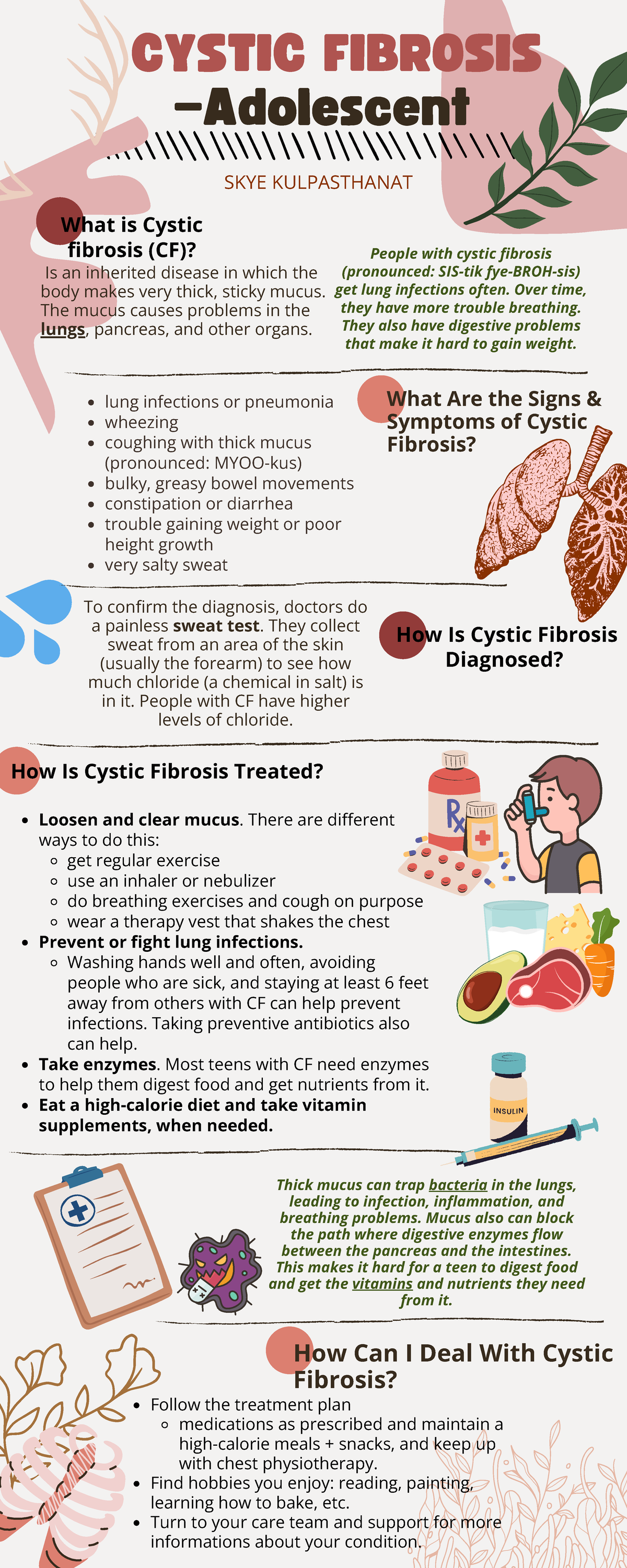 CF brochure....... - —Adolescent CYSTIC FIBROSIS Is an inherited ...