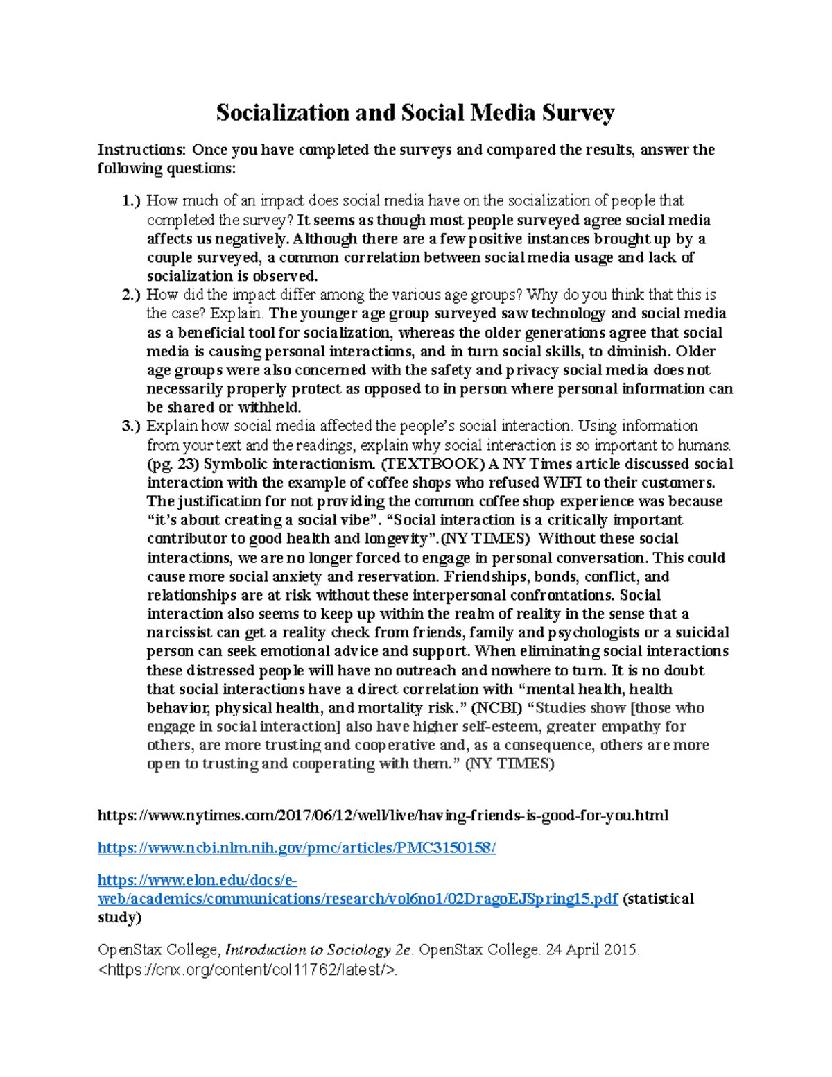 Socialization and Social Media Analysis - Socialization and Social ...