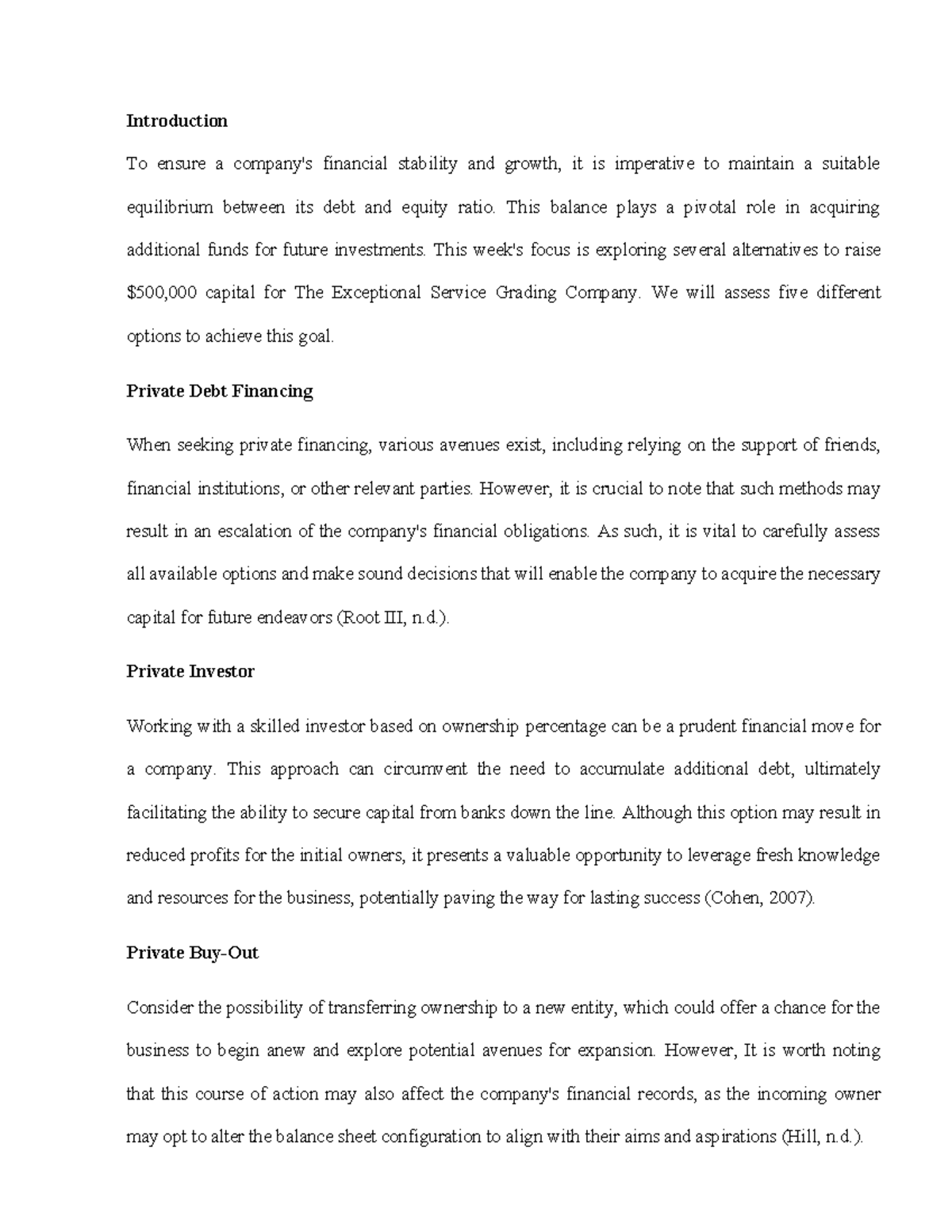 DIS 7 - DISCUSSION UNIT 7 - Introduction To ensure a company's ...