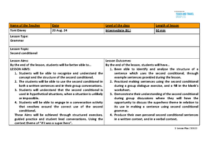 Assignment B Step1 Model 5Board Plan Model Answer - © 2020 The TEFL ...