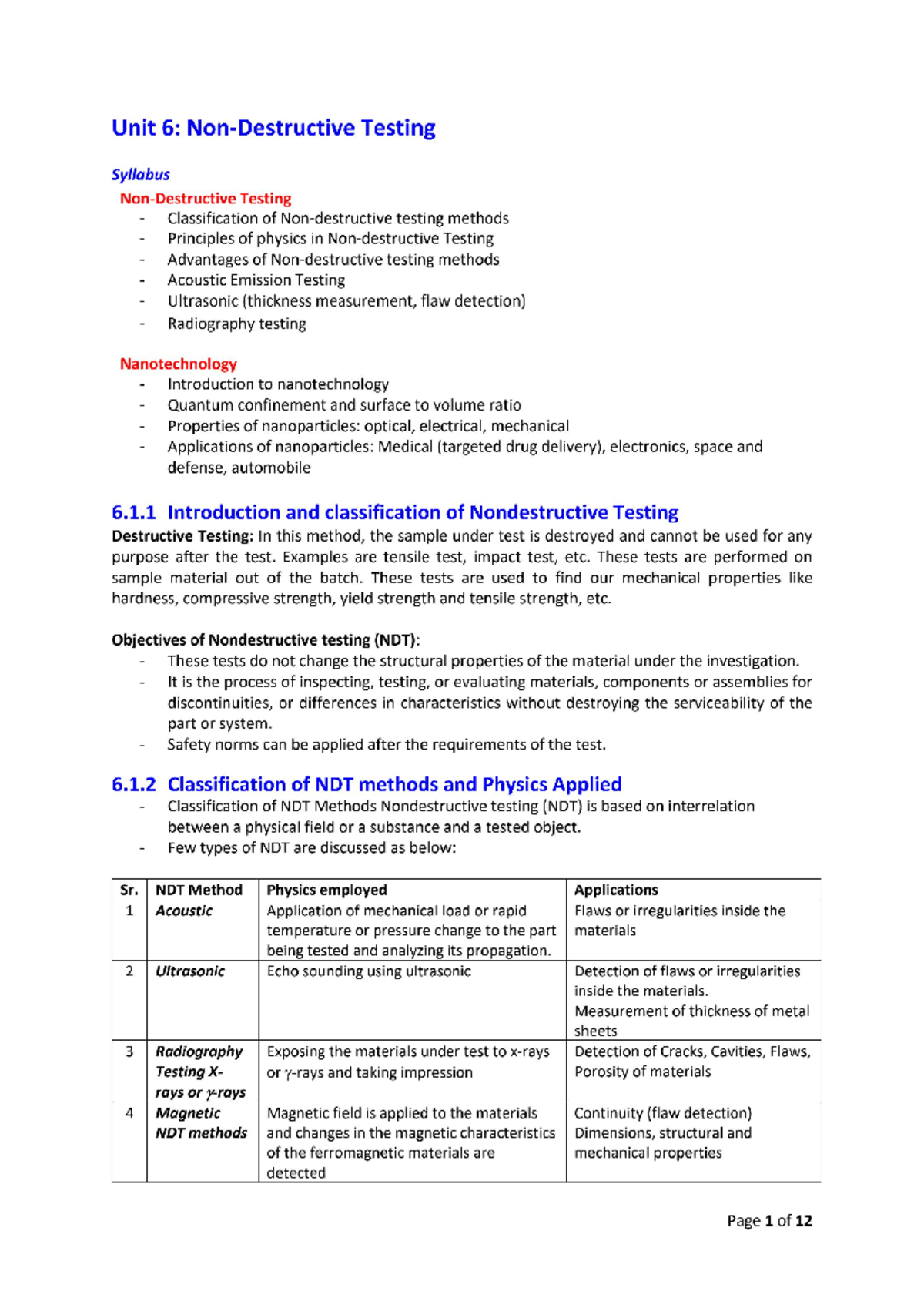 PHY(UNIT-6)(NOTEs) - Physics notes - information technology - Studocu