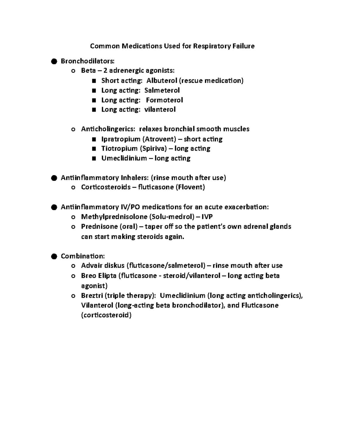 Respiratory Medications - Common Medications Used for Respiratory ...