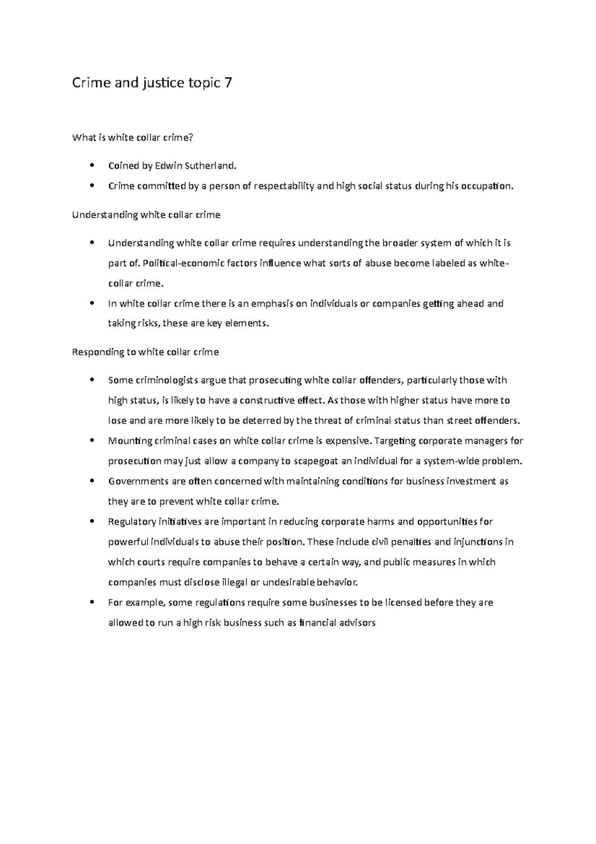 Crime and justice topic 7 - Crime committed by a person of ...