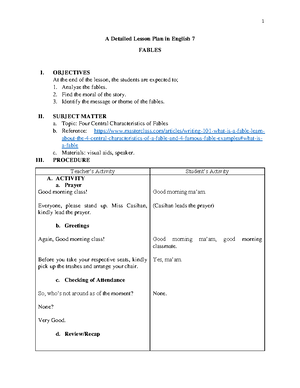 A Detailed Lesson Plan in English 9 - Five Forms of Participle - A ...