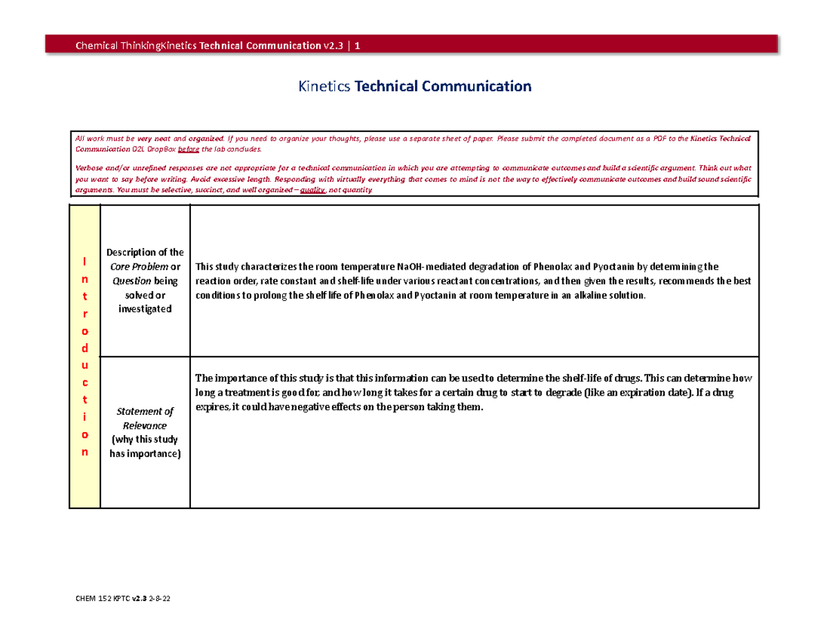 Kinetics Technical Communication - If you need to organize your ...