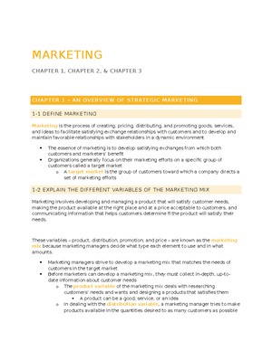 Principles of Marketing - Chapters 6-8 - PRINCIPLES OF MARKETING ...