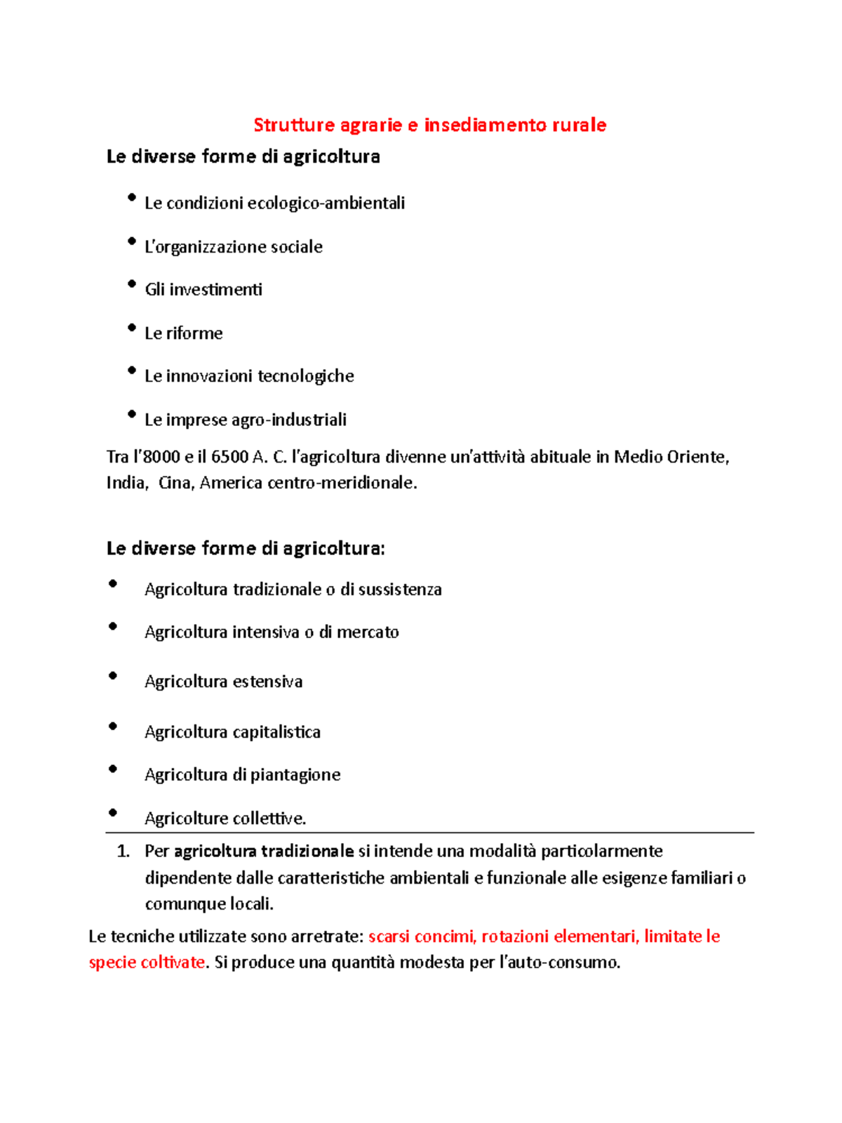 Strutture agrarie e gli insediamenti rurali - Struture agrarie e ...