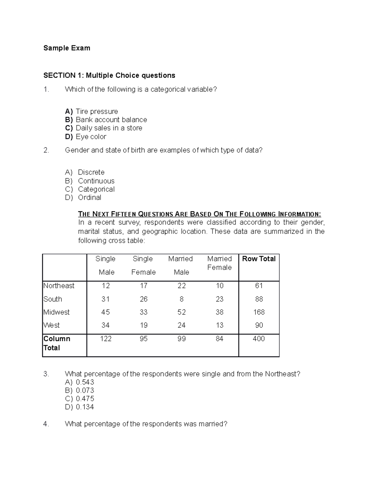 Sample Exam SFM 2020 - Assignment Brief - Sample Exam SECTION 1 ...